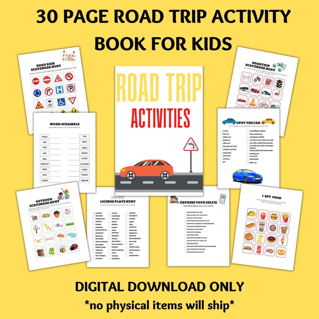 Road Trip Activity Book - Mess for Less Shop