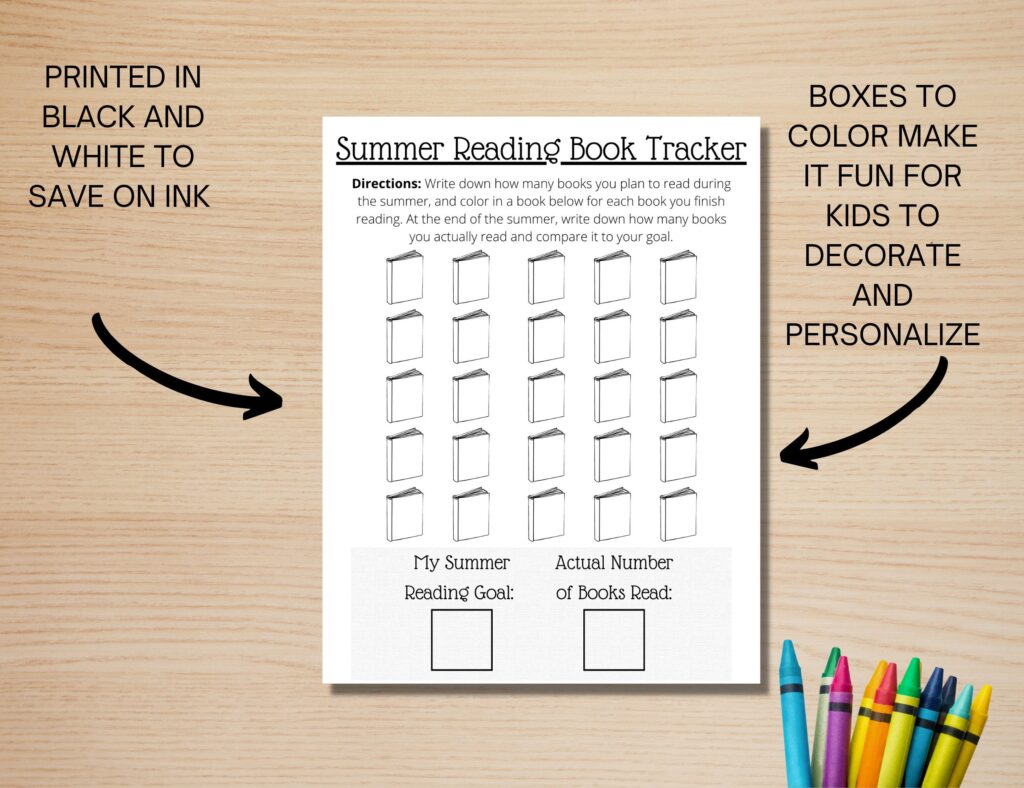 Printable Summer Reading Tracker - Mess for Less Shop