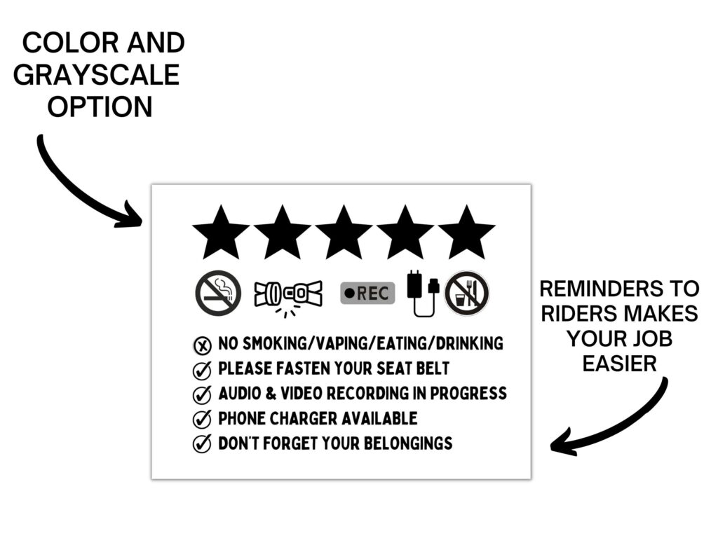 Rideshare Sign - Mess for Less Shop