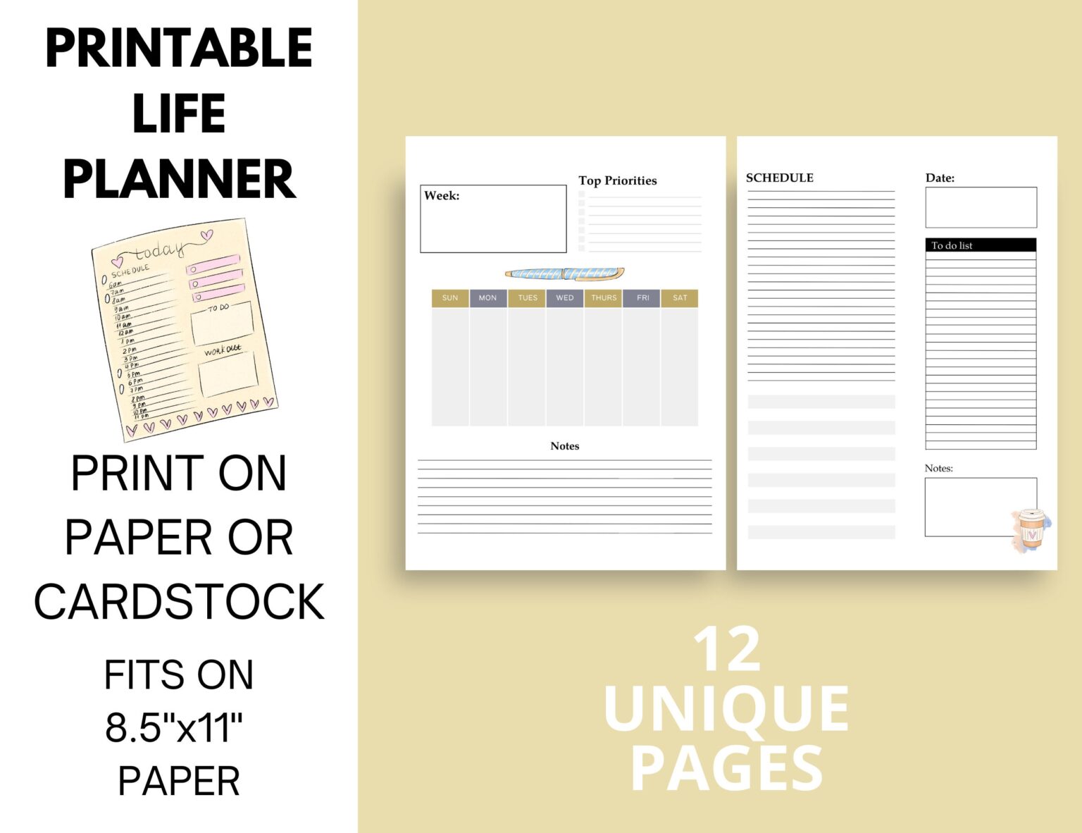 Life Planner Printable - Mess for Less Shop