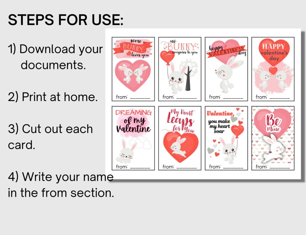 Printable Classroom Valentines - Mess for Less Shop