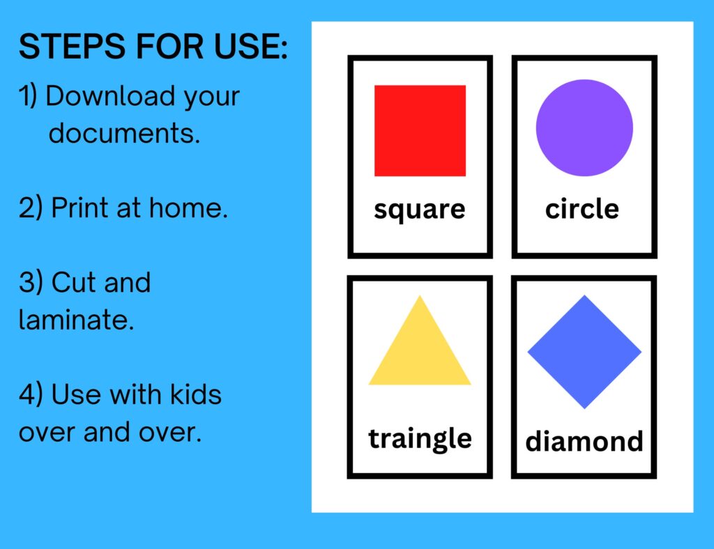 Shape Flashcards - Mess for Less Shop