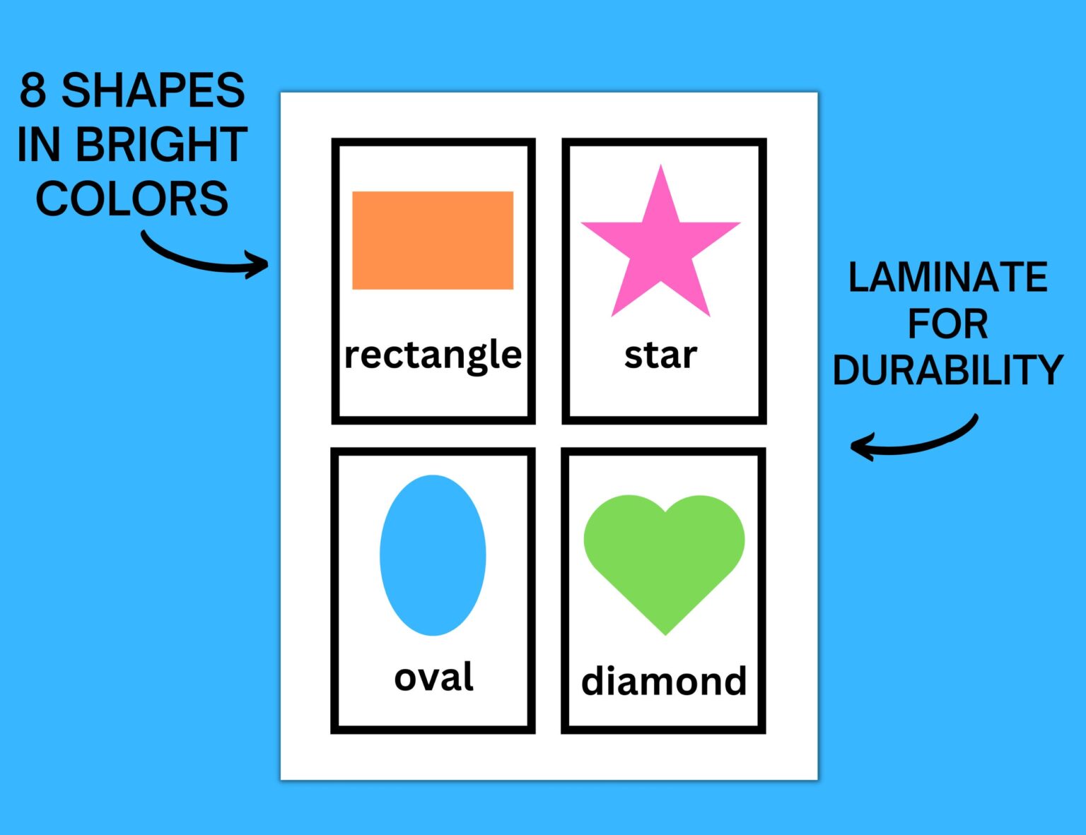 Shape Flashcards - Mess for Less Shop