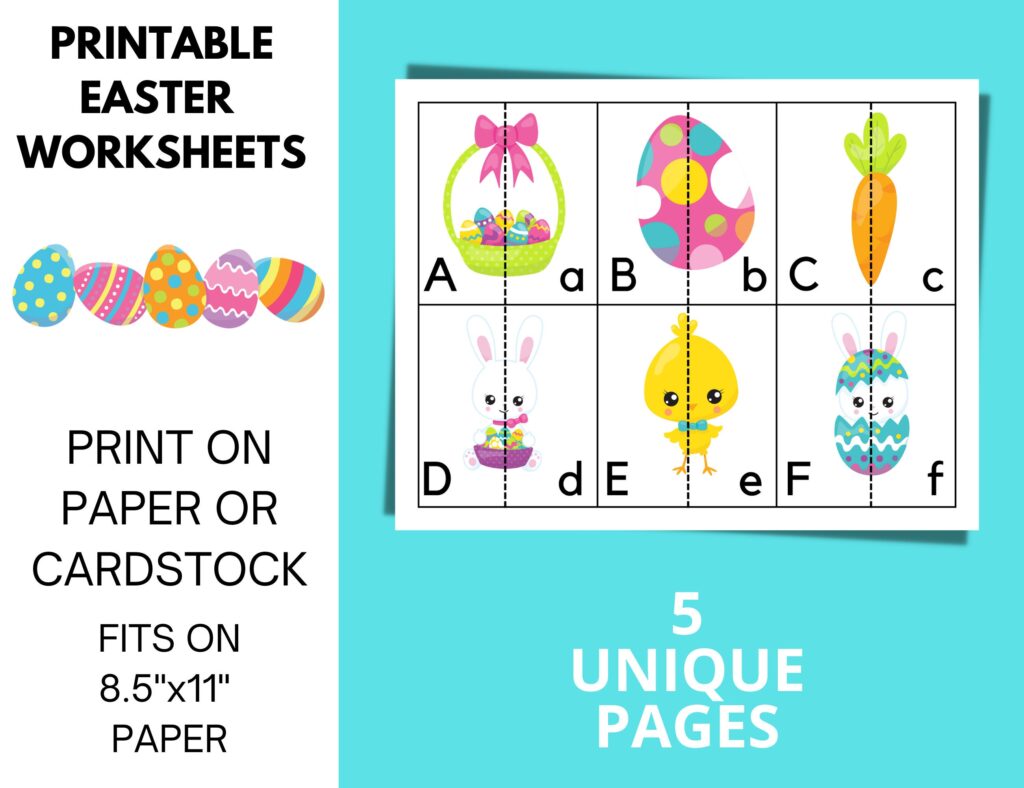 Printable Easter Letter Matching Game - Mess for Less Shop