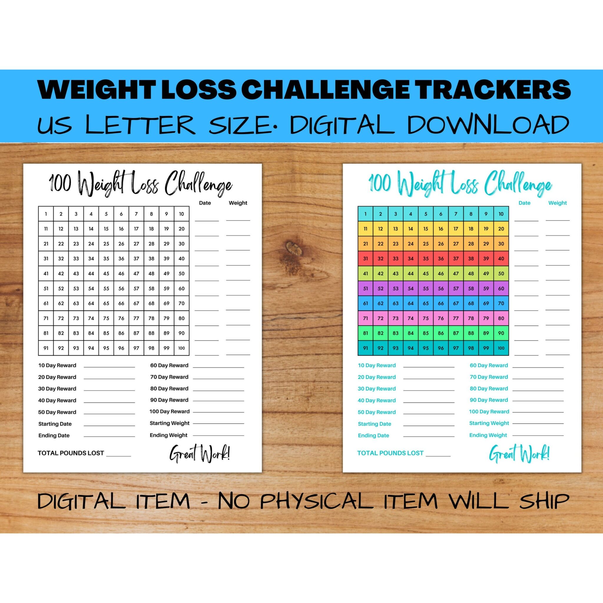 Weight Loss Tracker - Mess for Less Shop