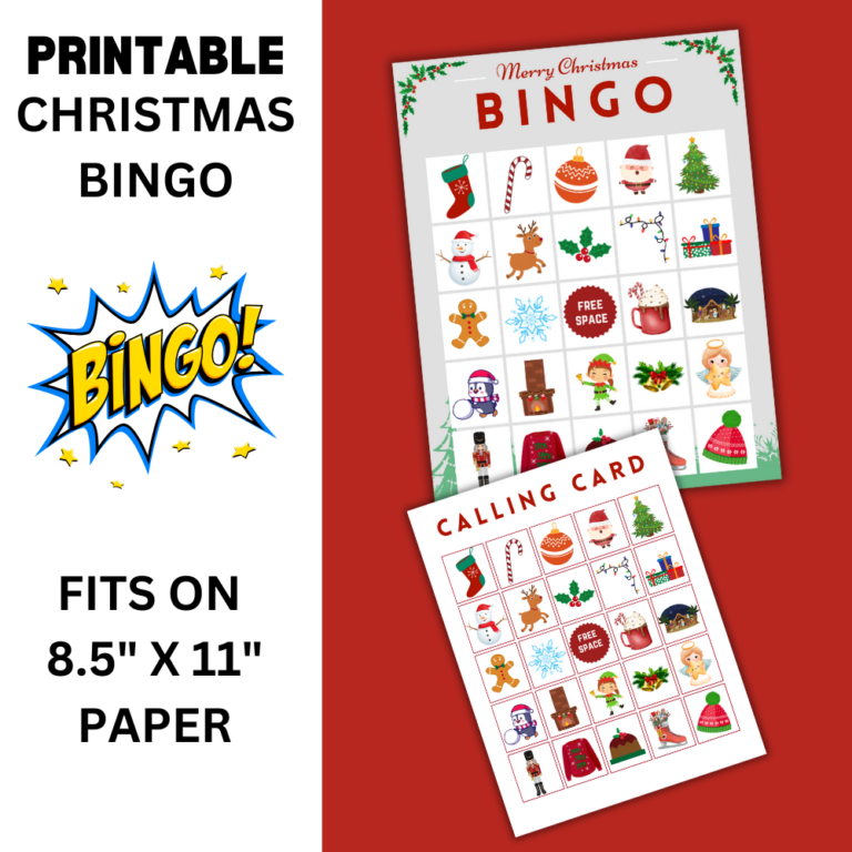 Christmas Bingo Game Printables - Mess for Less Shop