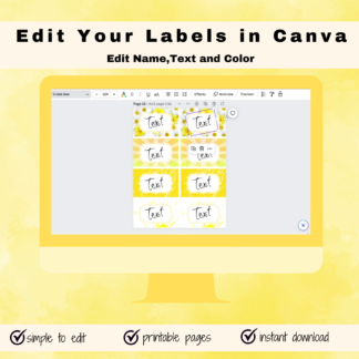 Yellow Kitchen Labels Printables - Mess for Less Shop