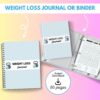 Printable Weight Loss Planner and Journal - 86 Pages of Motivation ...