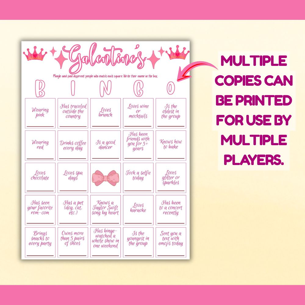 Galentine’s Party Games Printable Bundle - Mess for Less Shop